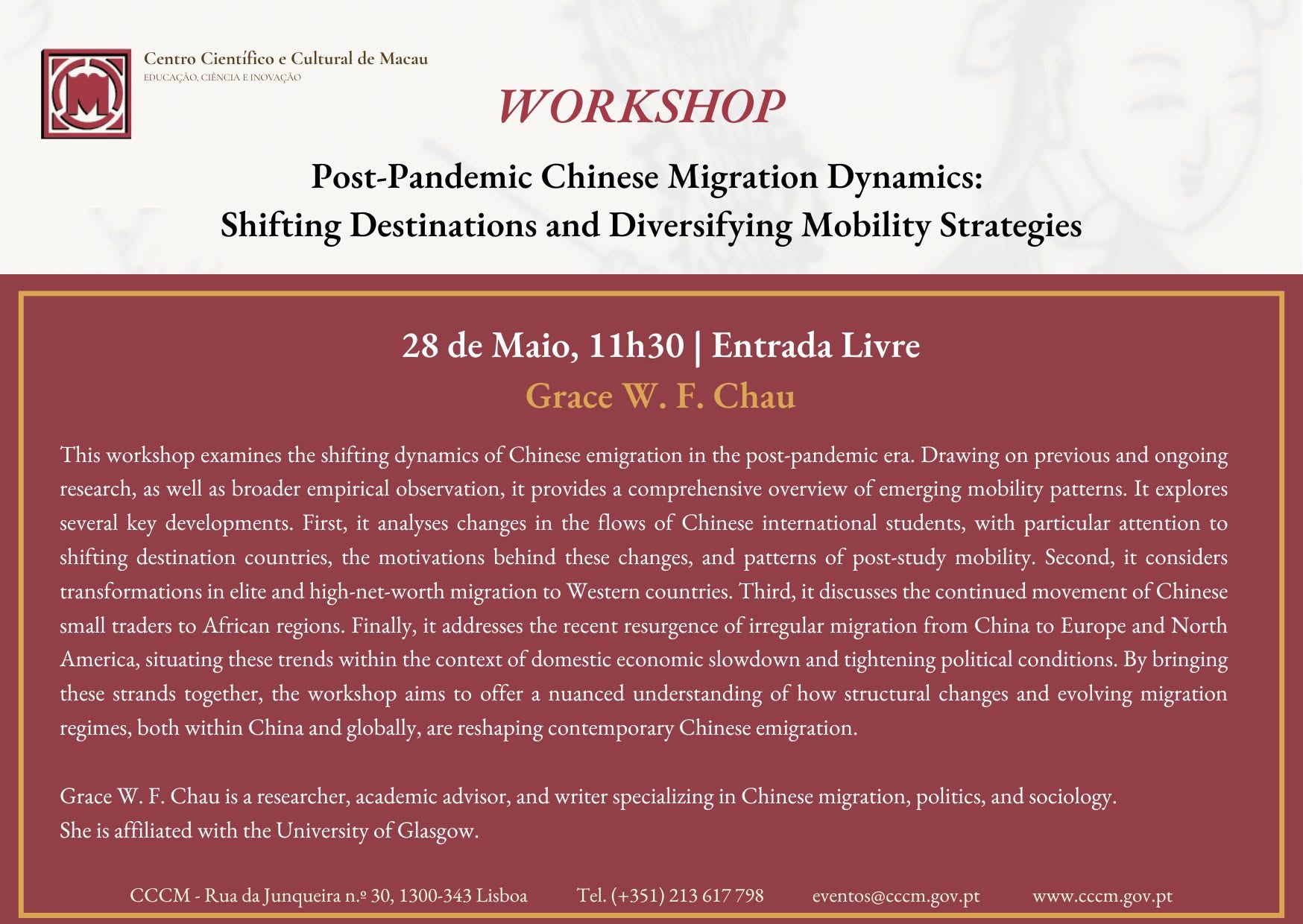 Workshop: “Post-Pandemic Chinese Migration Dynamics: Shifting ...